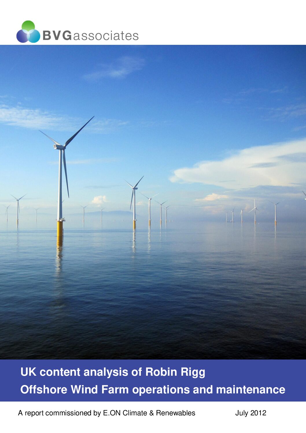 UK content analysis of Robin Rigg Offshore Wind Farm operations and ...